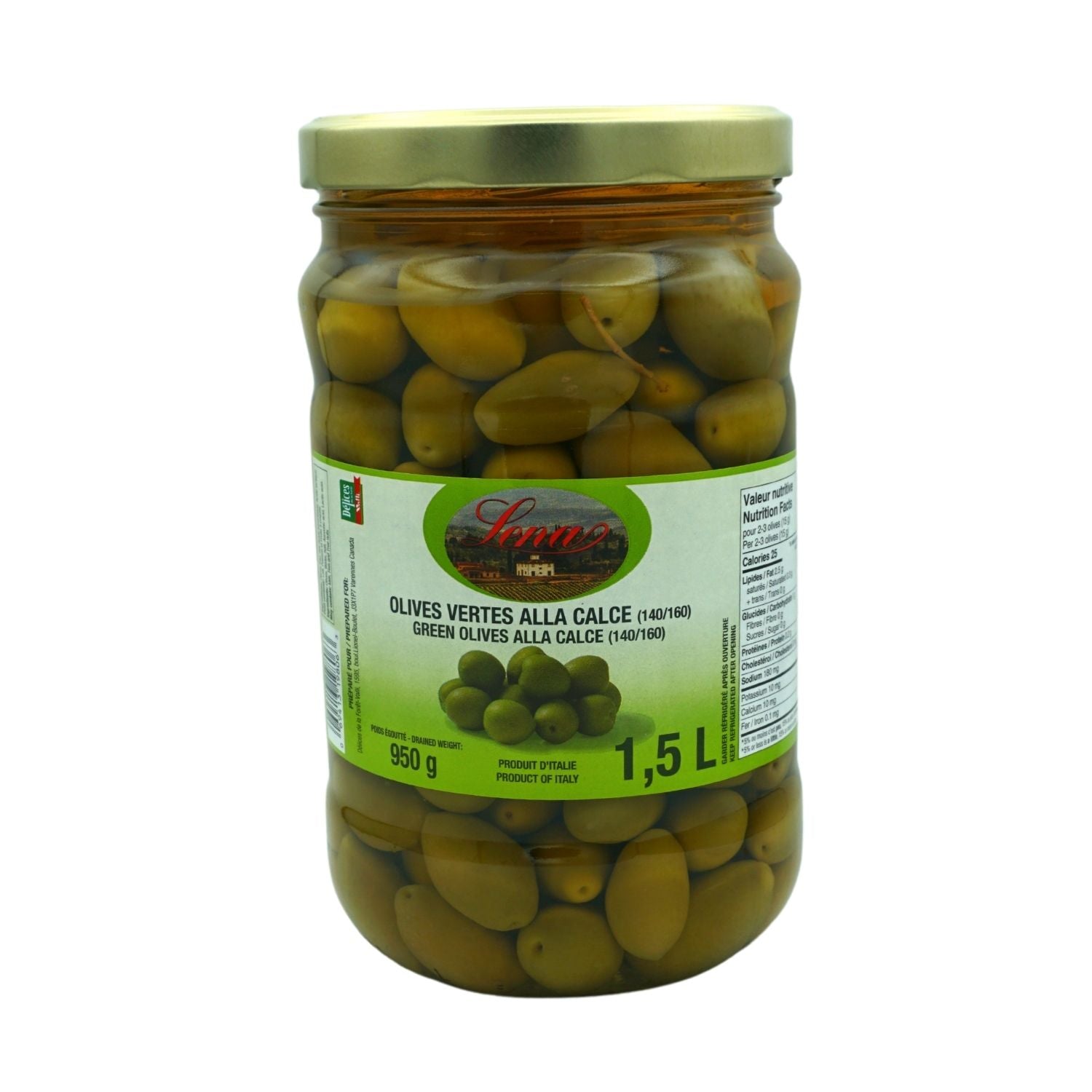 GREEN OLIVES ALLA CALCE